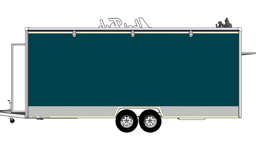 18ft Square Mobile Food Trailer