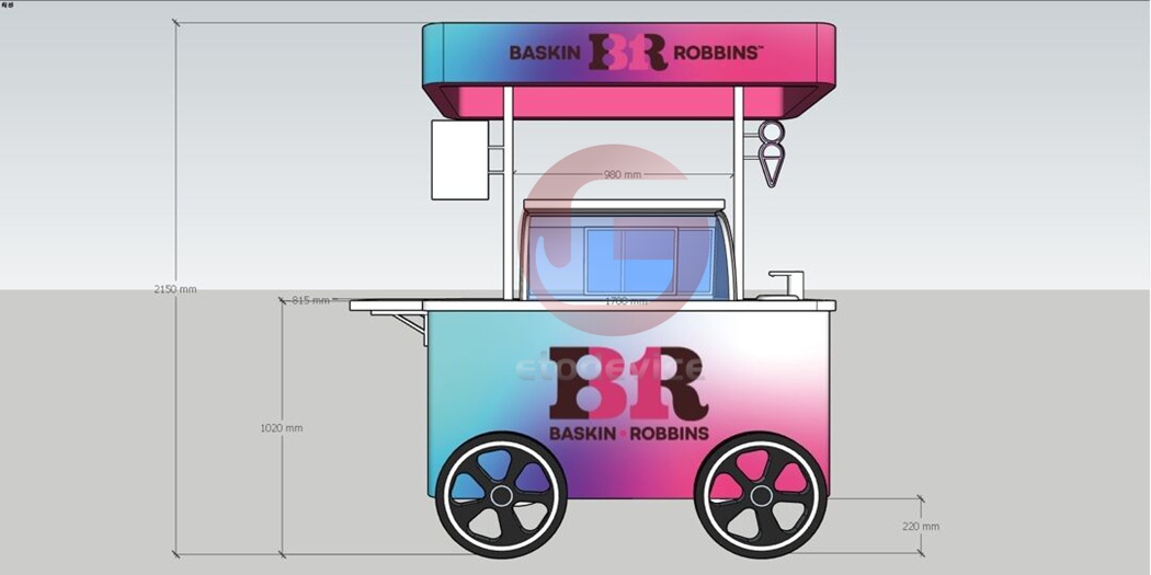 Buy Ice Cream Cart for Sale Australia | Custom Food Carts by ETODEVICE
