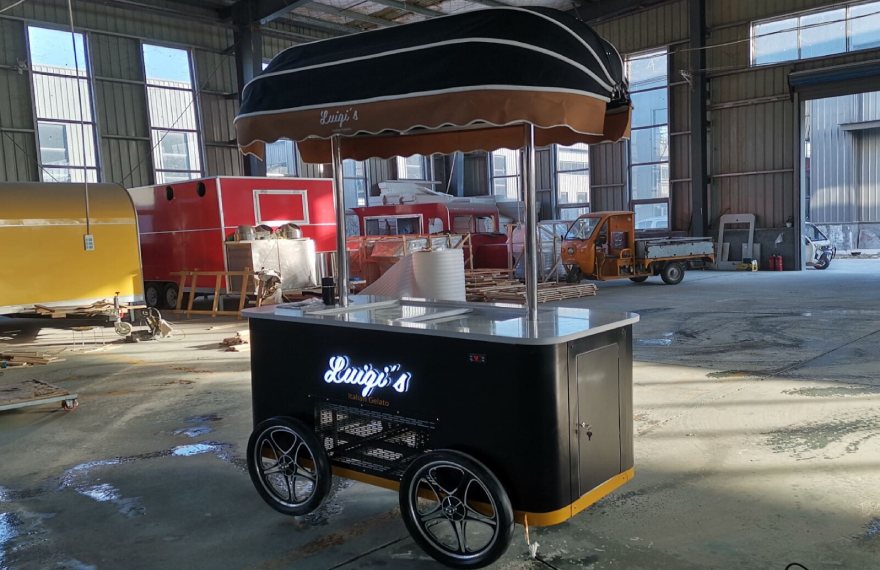 Small Ice Cream Cart For Sale | Mobile Food Push Cart & Bike