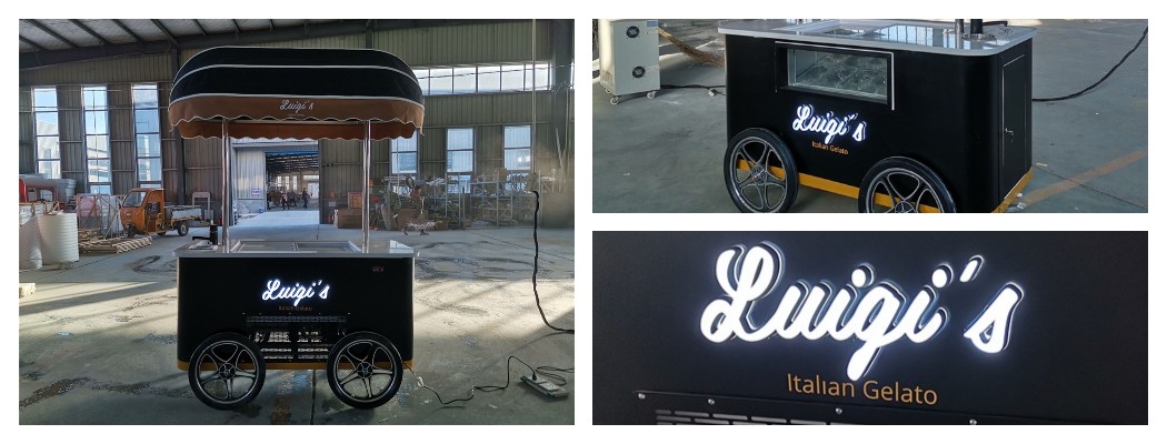 Custom Gelato Push Cart as Concession Stand in Pennsylvania