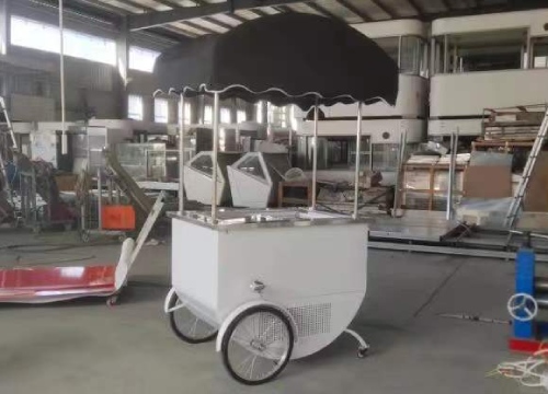 Small Push Cart Freezer for Ice Cream & Gelato in Portland