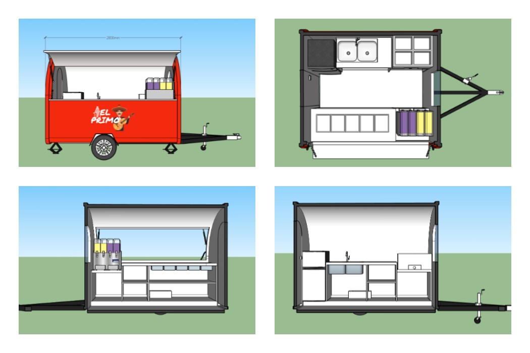 Custom Mobile Food Trailer for Mexican Street Corn - Food Trailer Builder