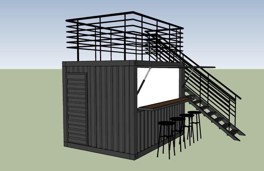 Custom Shipping Container Bar for Sale | Outdoor Pop-up Bar