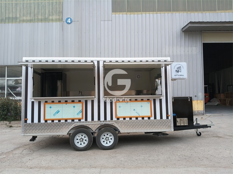 FS400 Food Trailer for Sale – Custom Black Mobile Kitchen by ETODEVICE--
