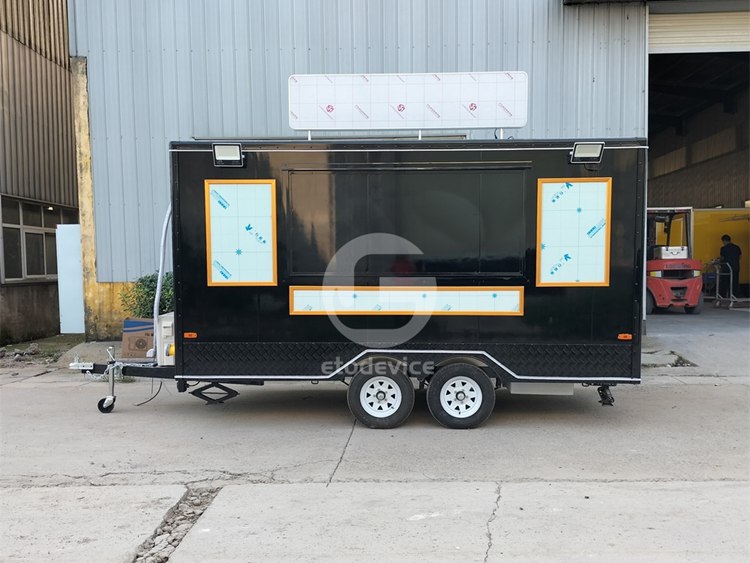 13ft Black Food Trailer for Sale USA | FS400 Mobile Kitchen by ETODEVICE--