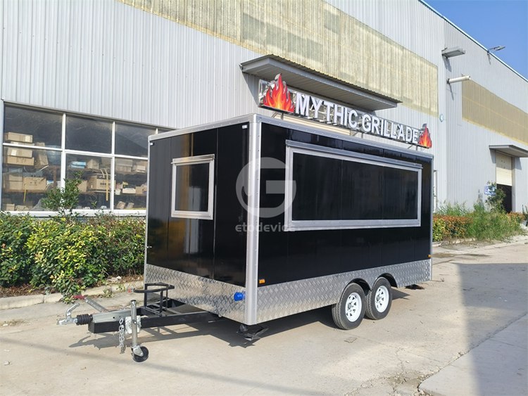 13ft Black Food Trailer for Sale | FS400 COC Certified Concession ...