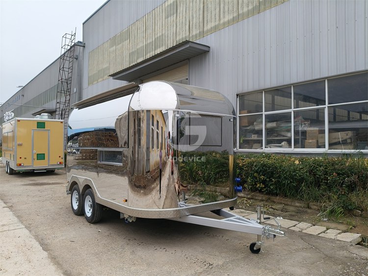 13ft Stainless Steel Coffee Trailer for Sale | Custom SS400 Coffee ...