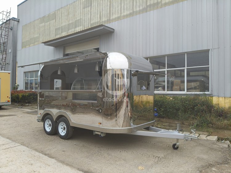 13ft Stainless Steel Coffee Trailer for Sale | Custom SS400 Coffee ...